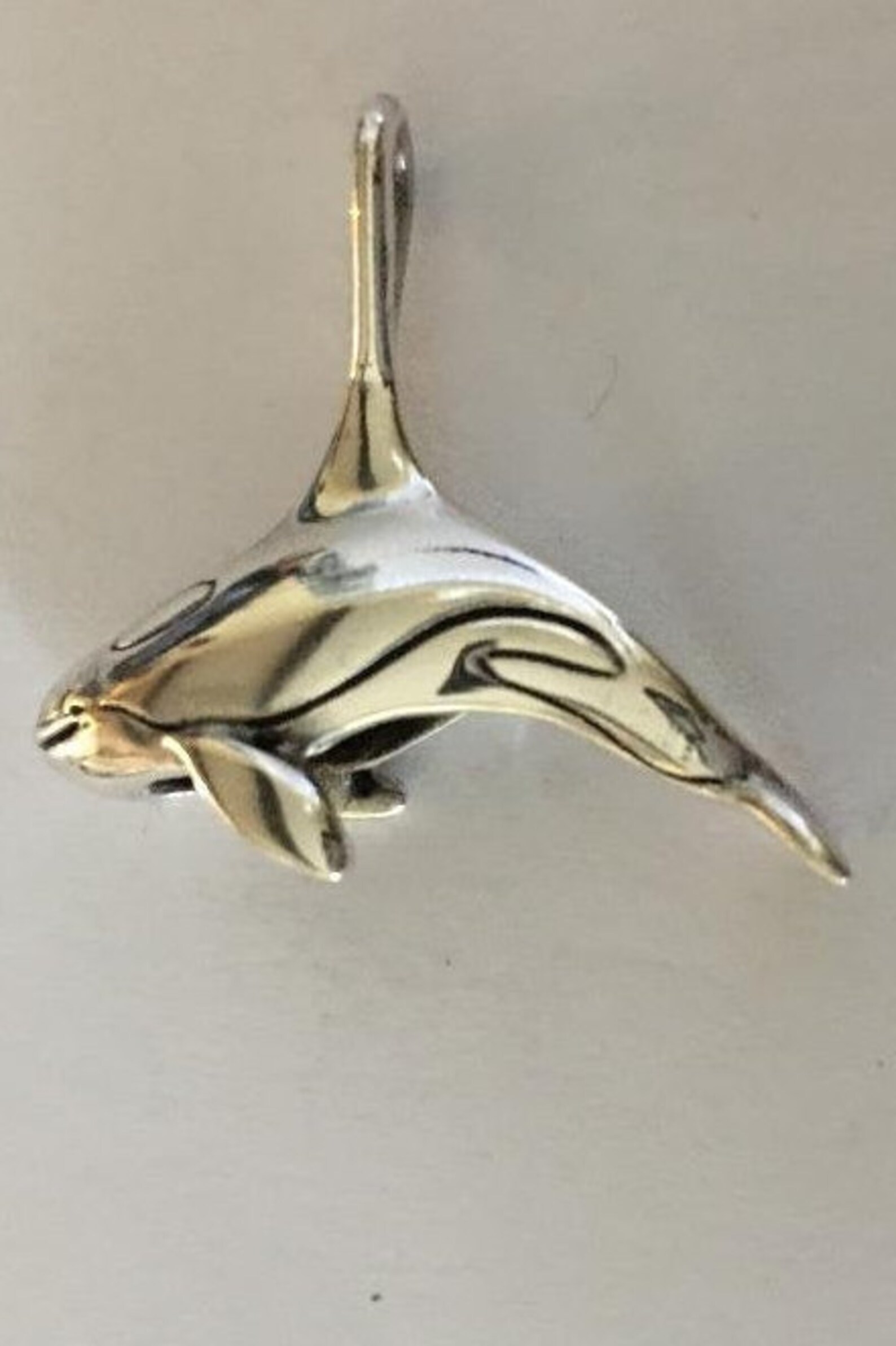 MEDIUM ORCA PENDANT Sterling Silver, Whale Necklace, Orca Necklace ...