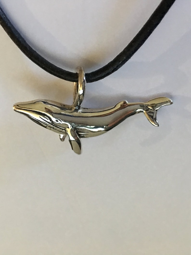 Sterling Silver Medium Humpback WHALE PENDANT, Whalejewelry ...