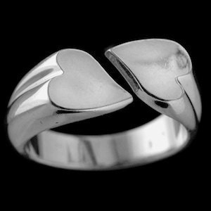 2 HEART RING Available in Sizes 5 9 Heart Jewelry Heart - Etsy