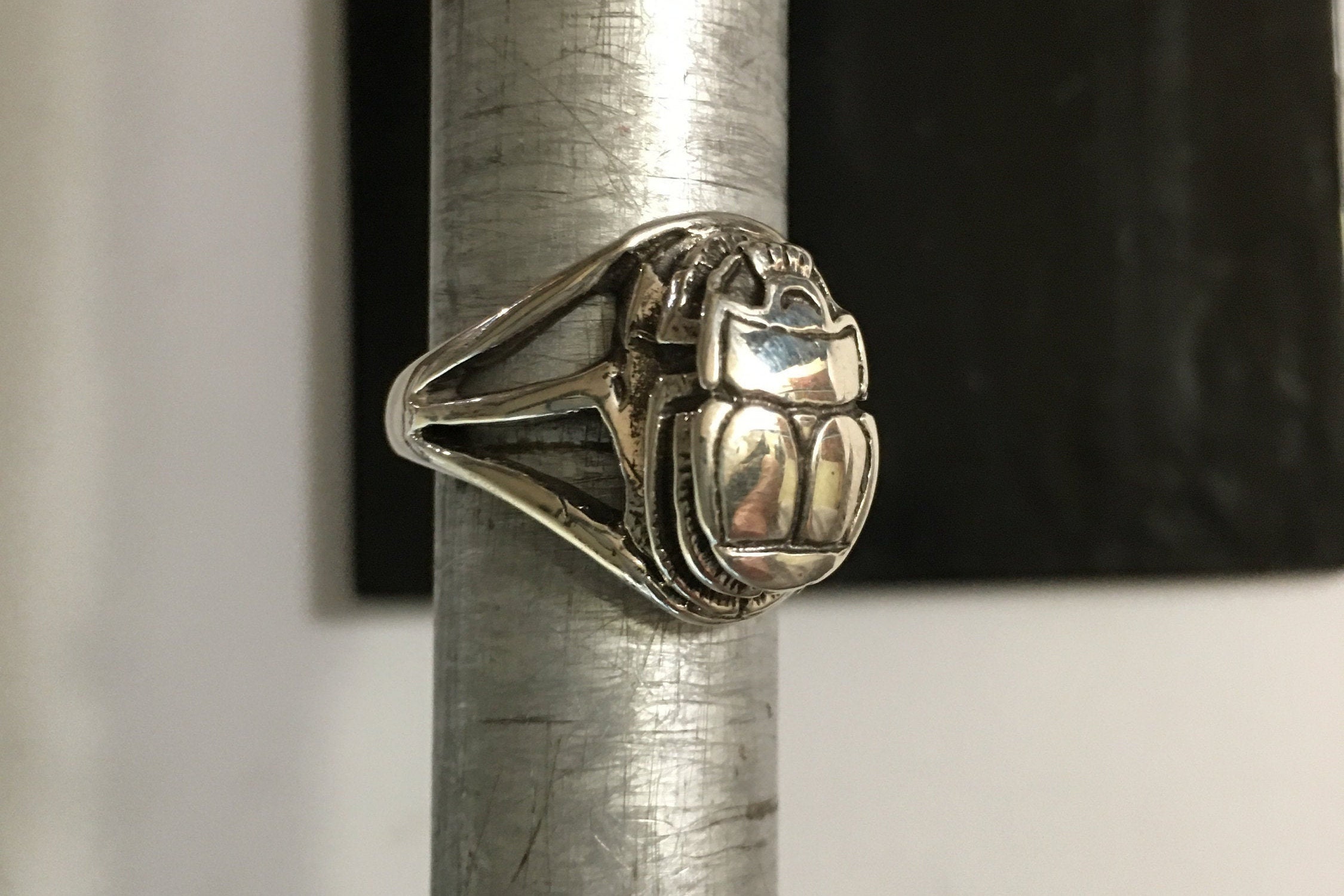 SCARAB BEETLE RING Size 5 6 7 7.5 8 8.599.5 10 10.5 | Etsy