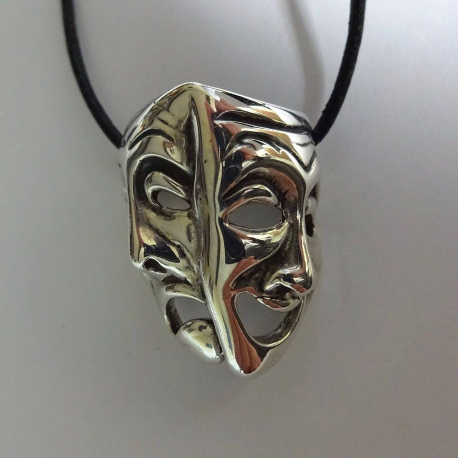 COMEDY TRAGEDY Pendant - Etsy