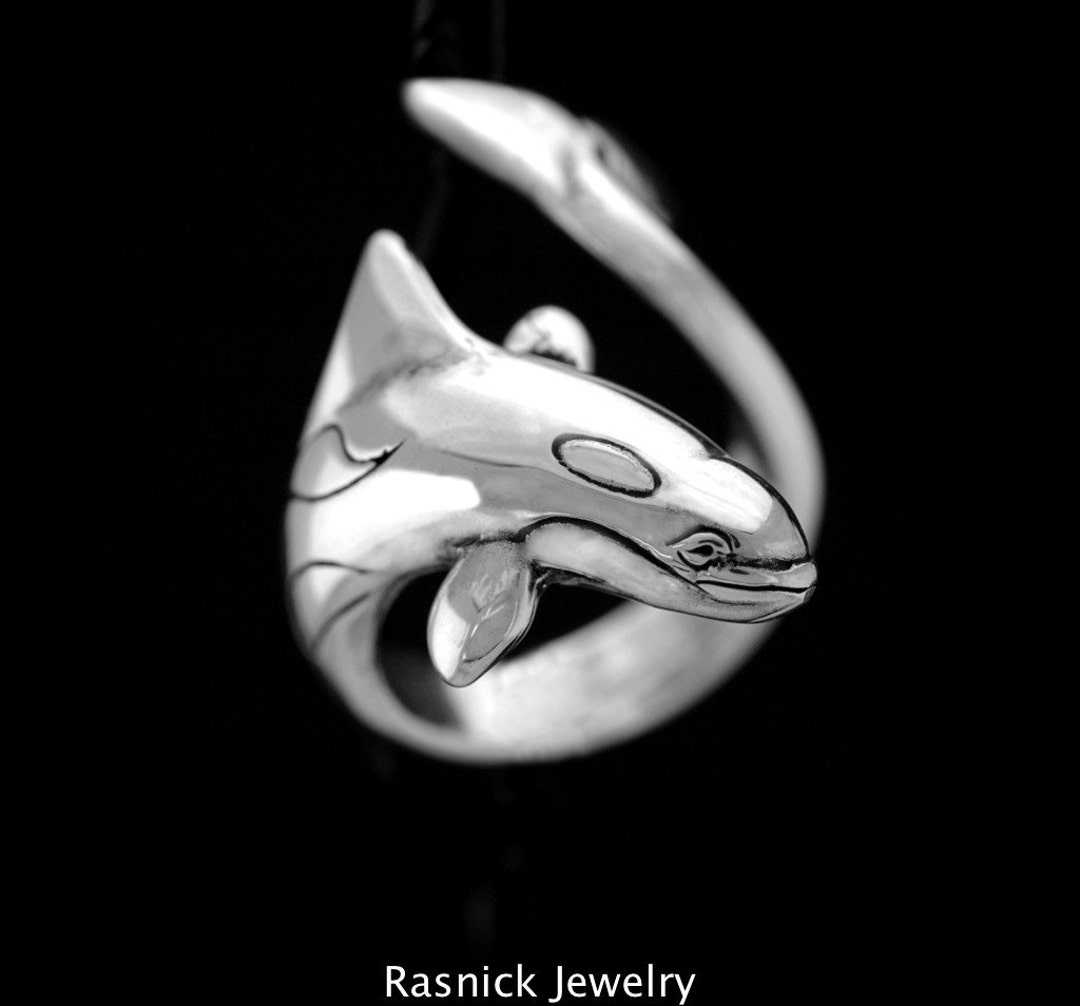 LARGE ORCA Ring Ships Immediately, Free Shipping in the USA. Killer ...