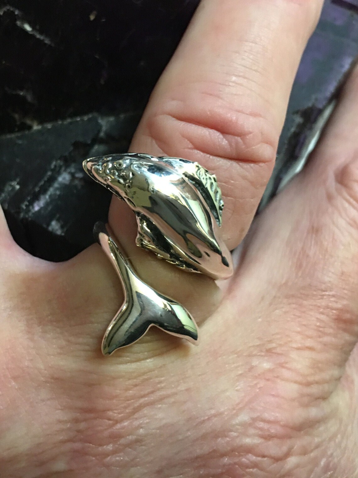 NEW LARGE HUMPBACK Whale Ring Whale Jewelry Whale Ring Mans | Etsy