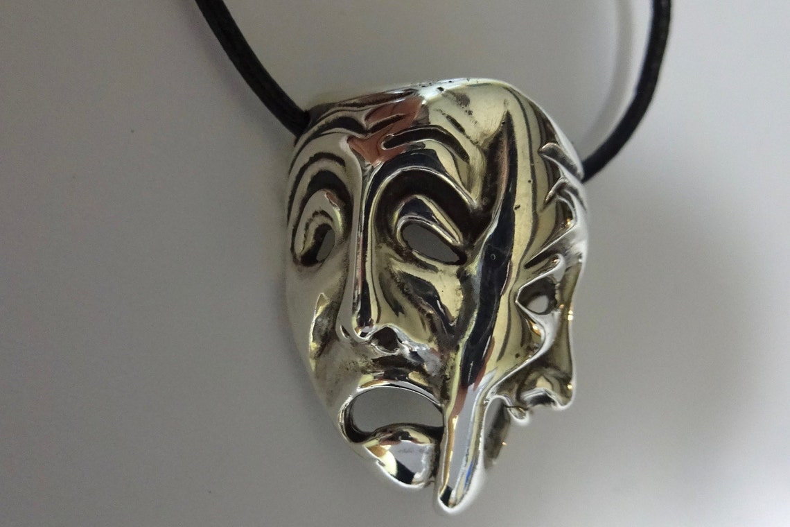 COMEDY TRAGEDY Pendant - Etsy