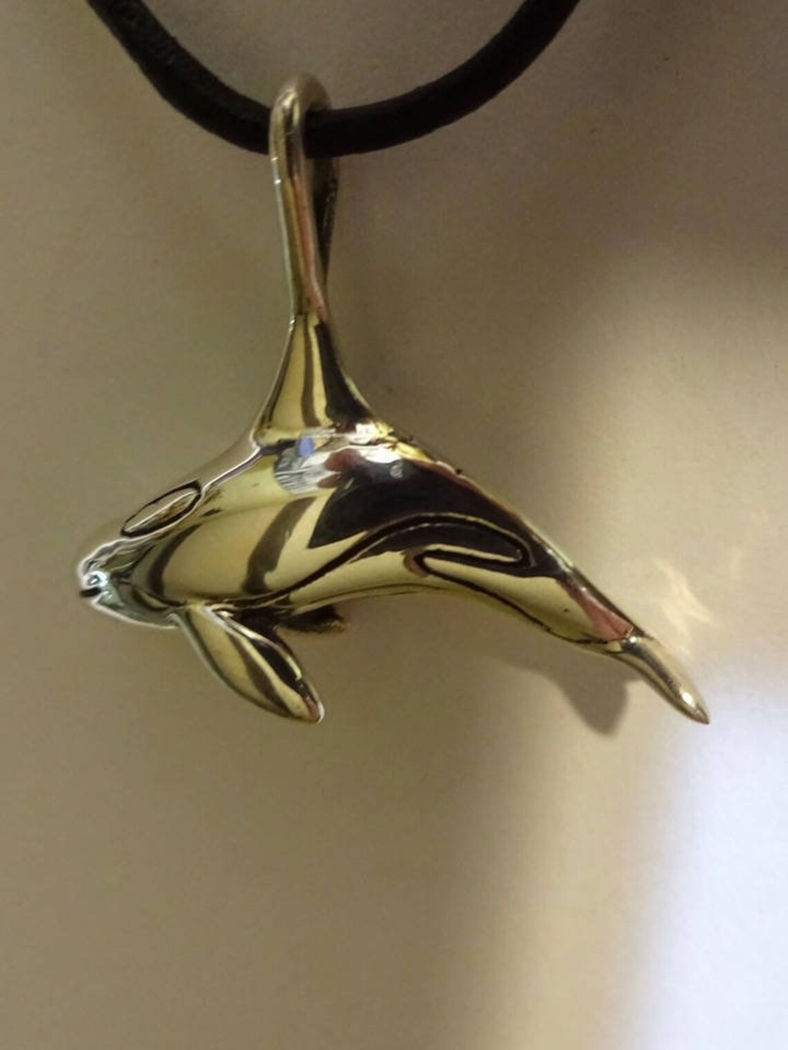 MEDIUM ORCA PENDANT Sterling Silver Whale Necklace Orca | Etsy