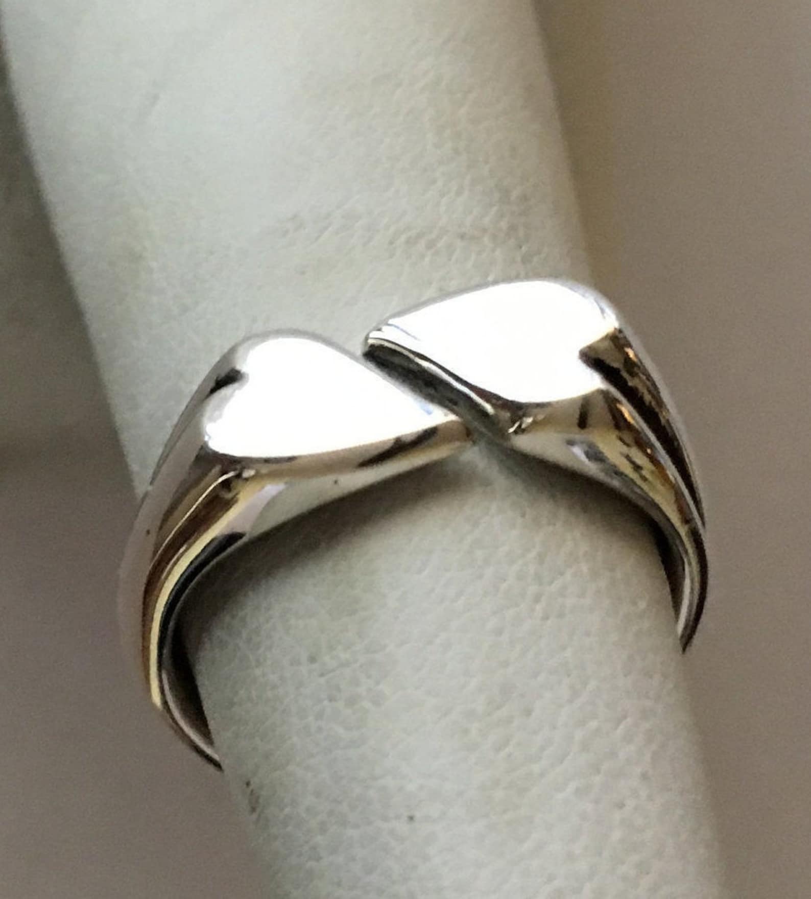 2 HEART RING Available in Sizes 5 9 Heart Jewelry Heart - Etsy