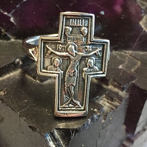 Russian ORTHODOX Cross Ring, Greek Orthodox Cross, Mens Ring, Womans ...