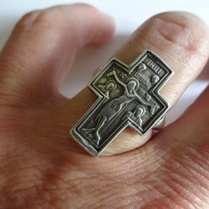 Russian ORTHODOX Cross Ring, Greek Orthodox Cross, Mens Ring, Womans ...