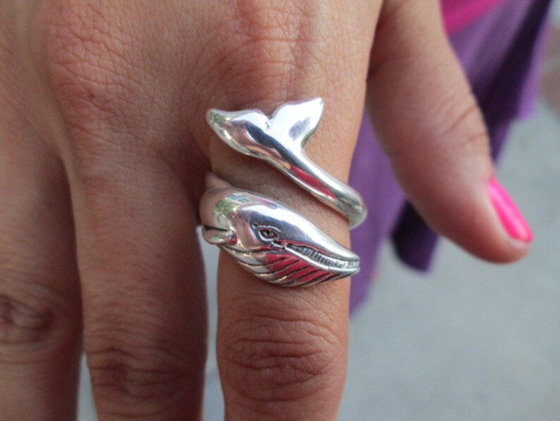 Blue Whale Ring Whale Jewelry Whales Nautical Ring - Etsy