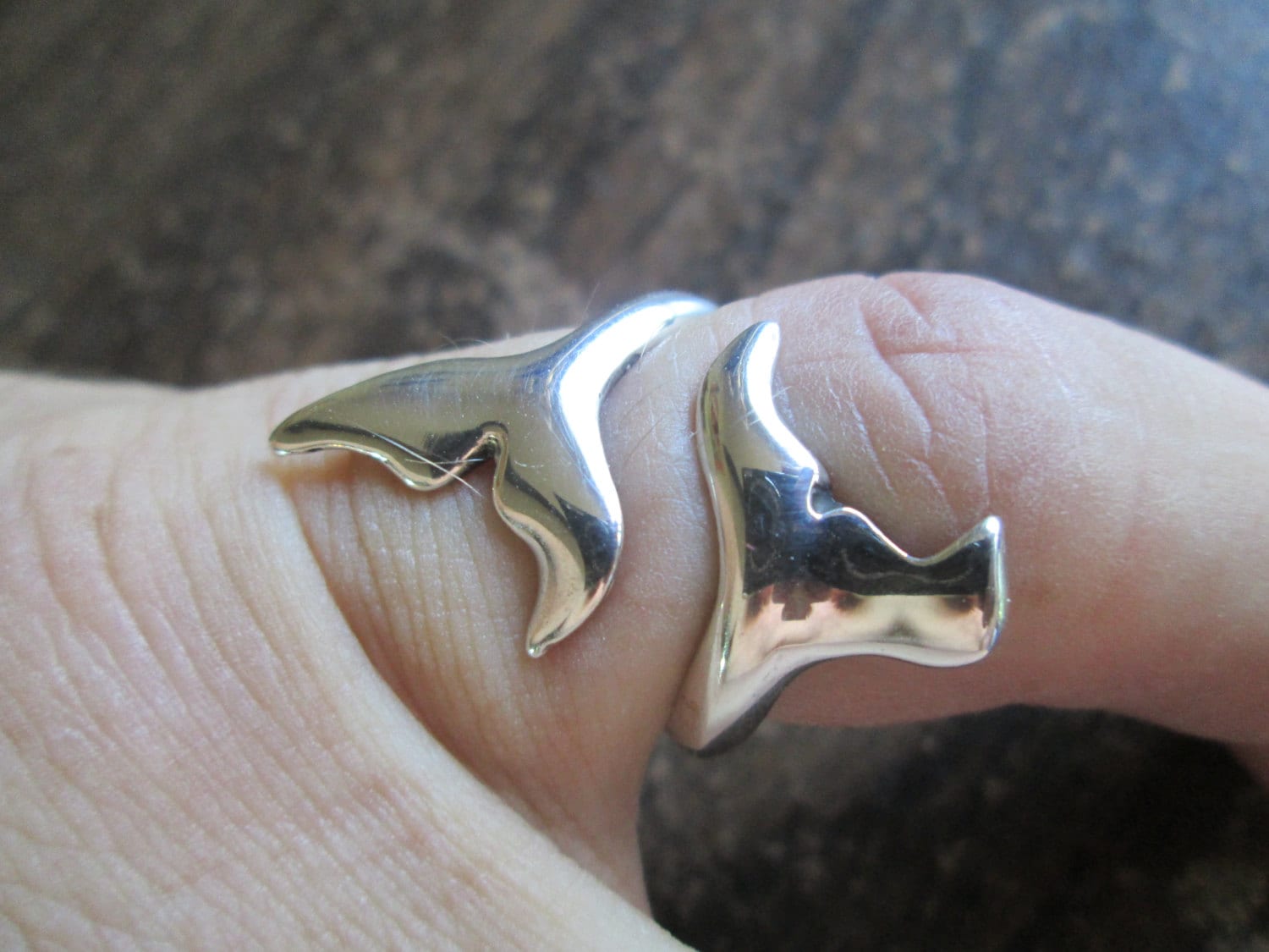 DOUBLE WHALE TAIL Ring Whale Ring Whale Jewelry Whales - Etsy