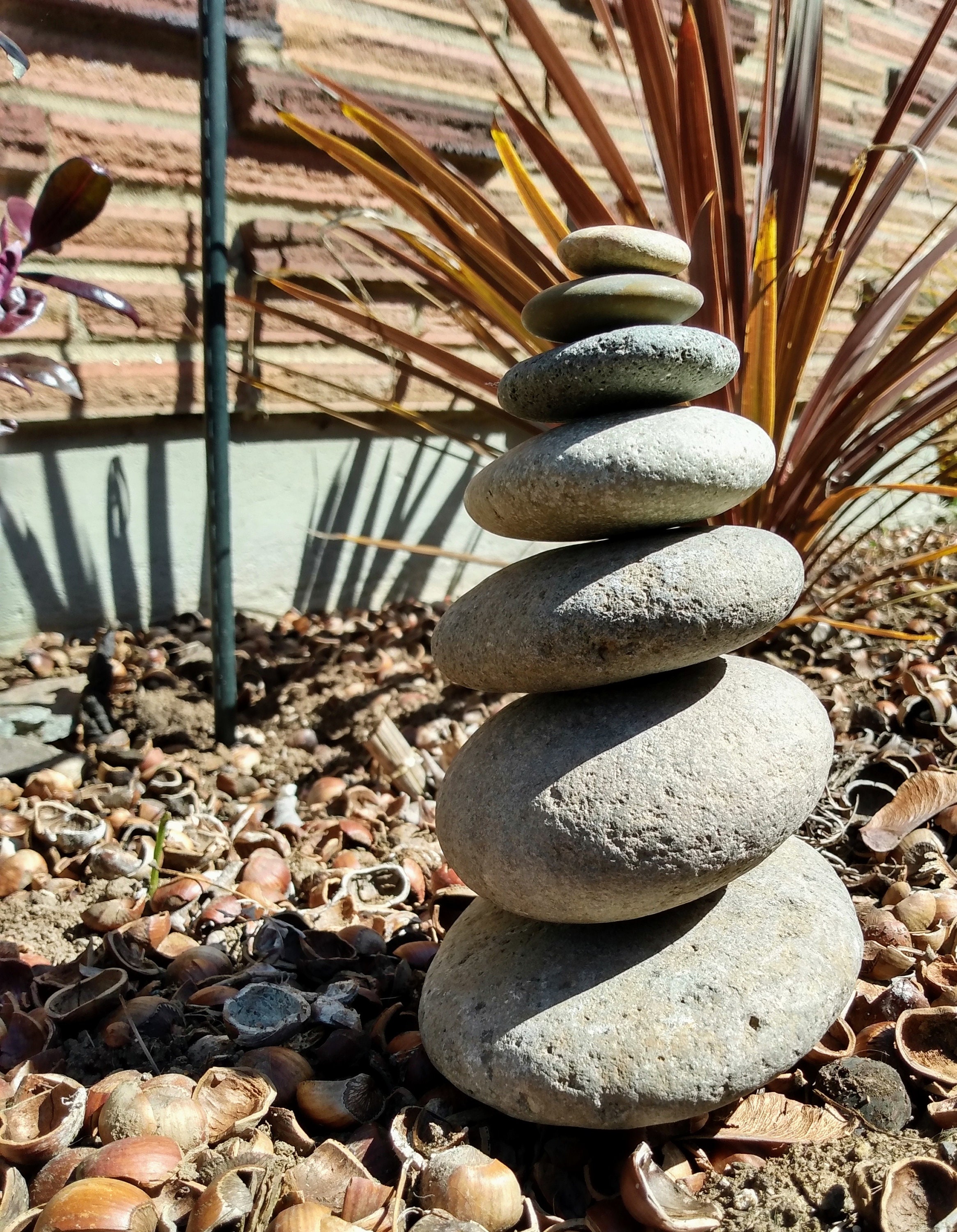 Large Stone Stack 7 Natural Ocean and River Rocks Memorial Stones ...