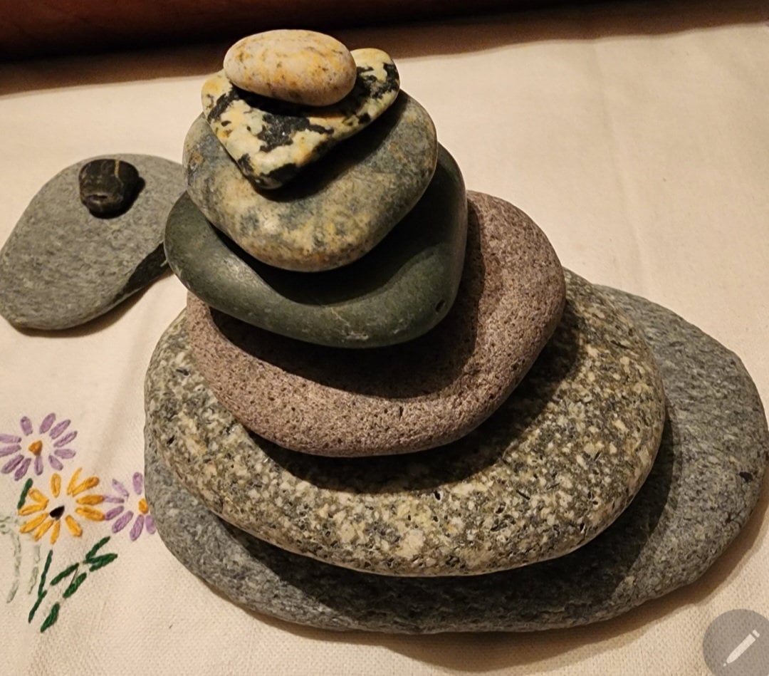 Large Unique Sea Stone Stack 9 Varied Natural Beach Rocks Garden Art ...