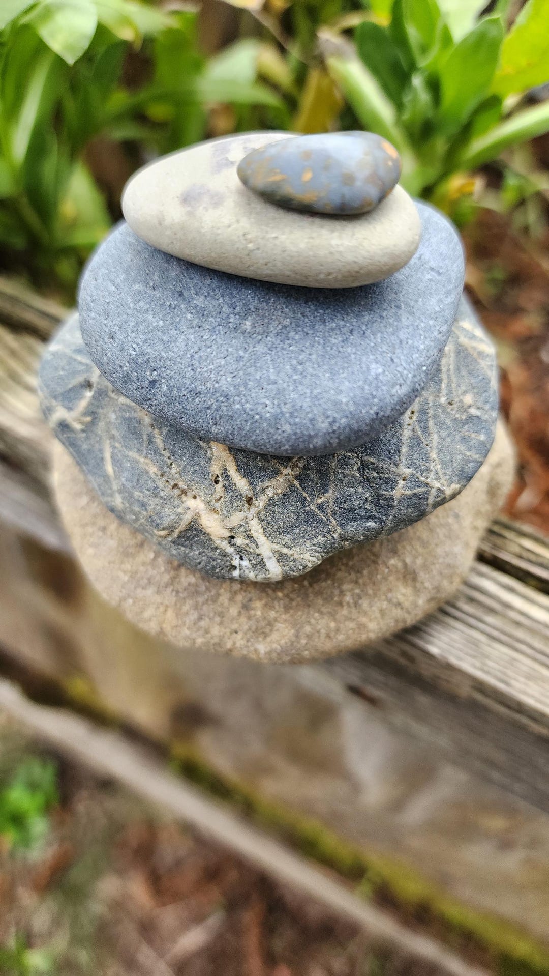 Funky Pretty Beach Stone Stack 7 Natural Ocean Rocks Zen Garden ...