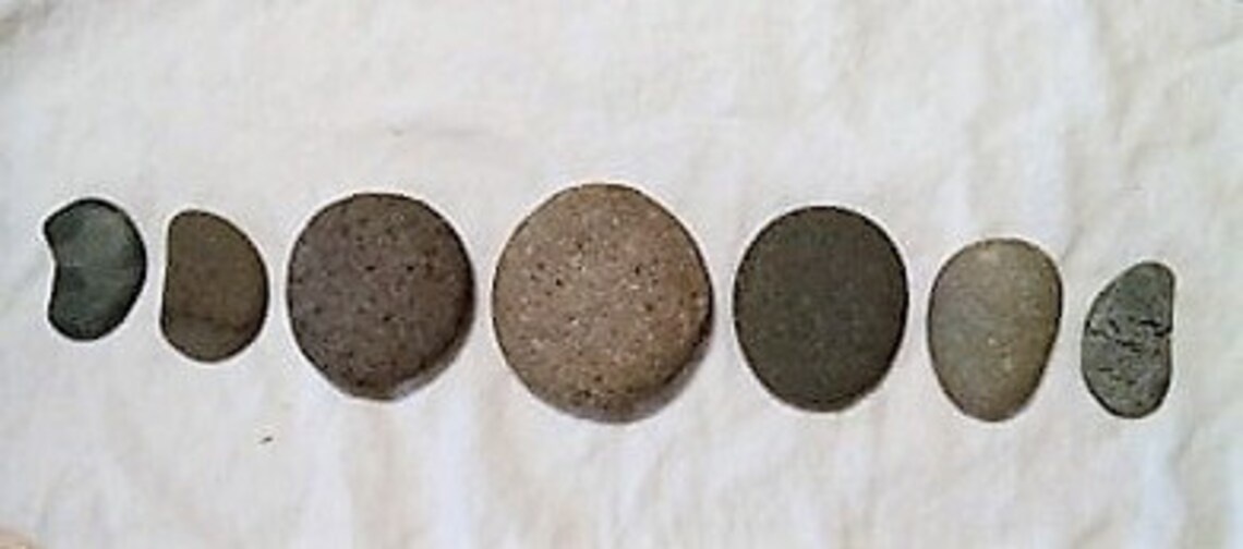 MOON PHASES Natural Beach Stones Moon Shapes Celestial Art Luna Love ...