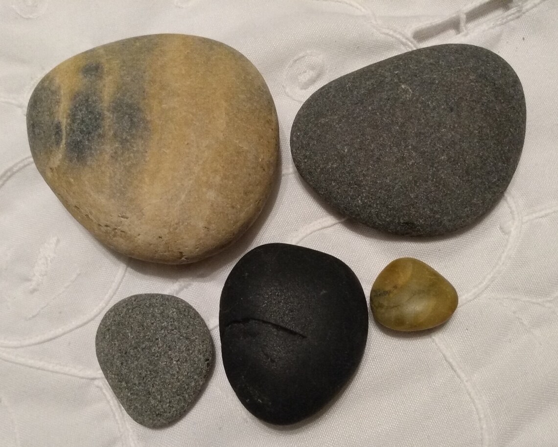 Unique Pretty Beach Stone Stack 5 Natural Ocean Rocks Zen - Etsy