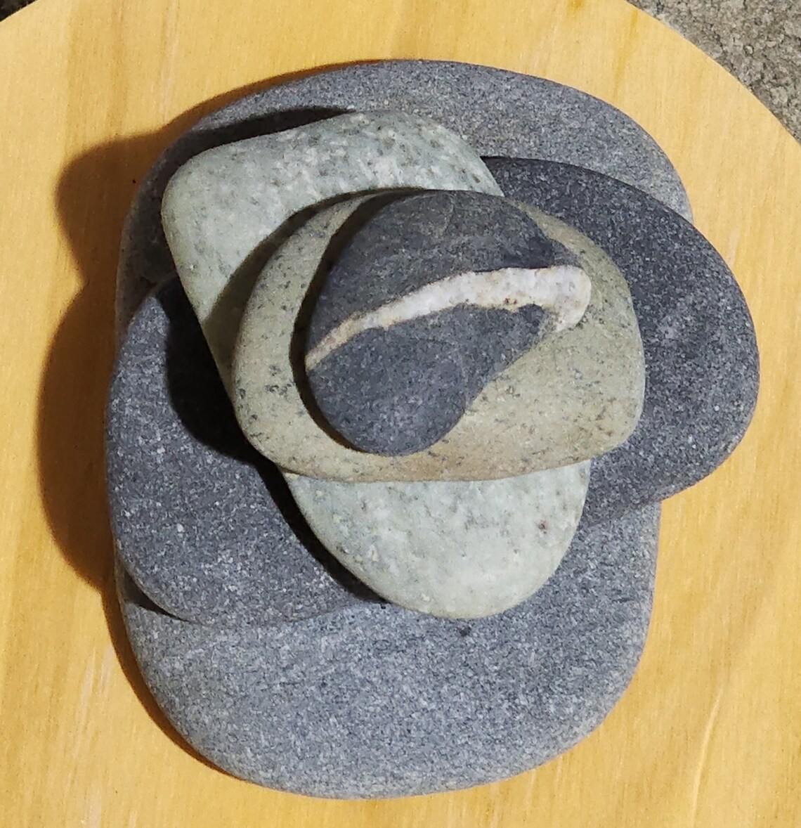 Very Pretty Beach Stone Stack 7 Natural Ocean Rocks Sea Green Blue Grey ...