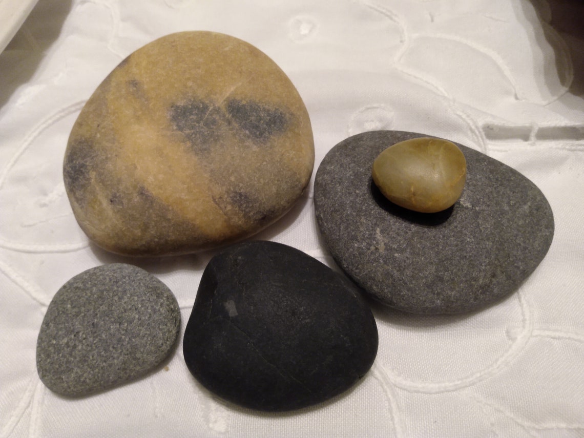 Unique Pretty Beach Stone Stack 5 Natural Ocean Rocks Zen - Etsy