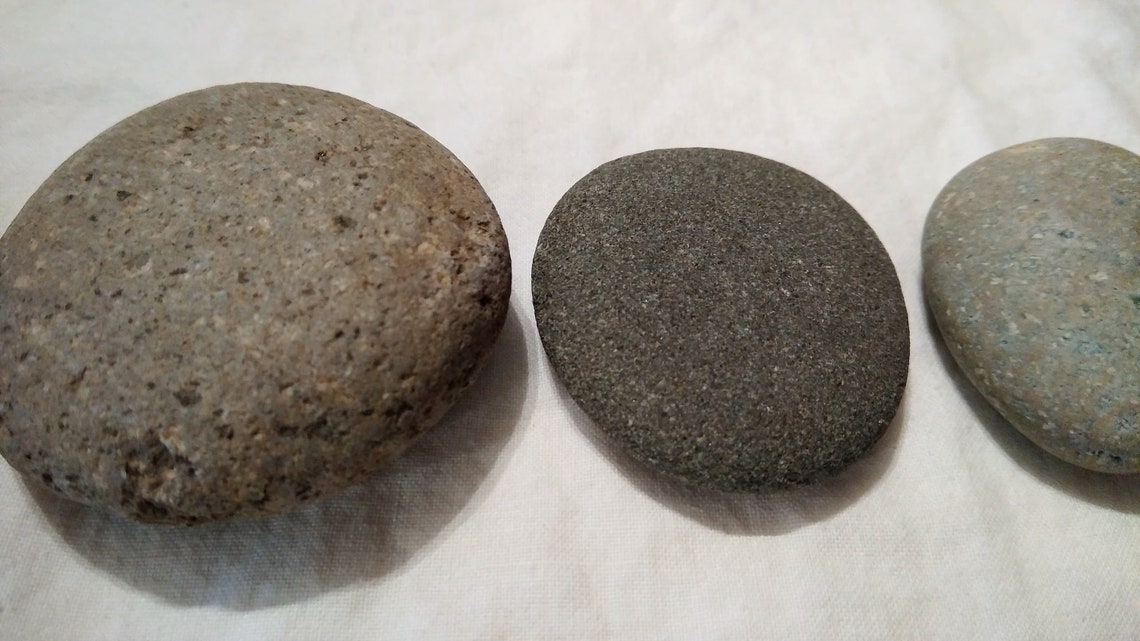 MOON PHASES Natural Beach Stones Moon Shapes Celestial Art Luna Love ...