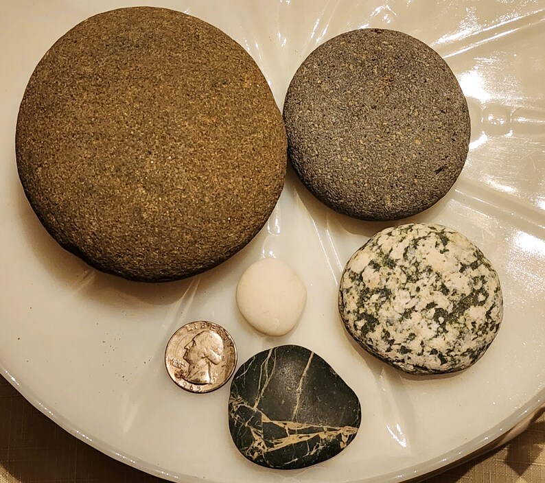 Unique Beach Stone Stack 5 Natural Ocean Rocks Zen Garden Art Sculpture ...