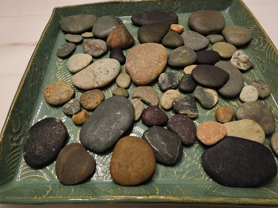 50 Natural Beach Stones for Ocean Art Jewelry Making Mosaic Beach Home ...