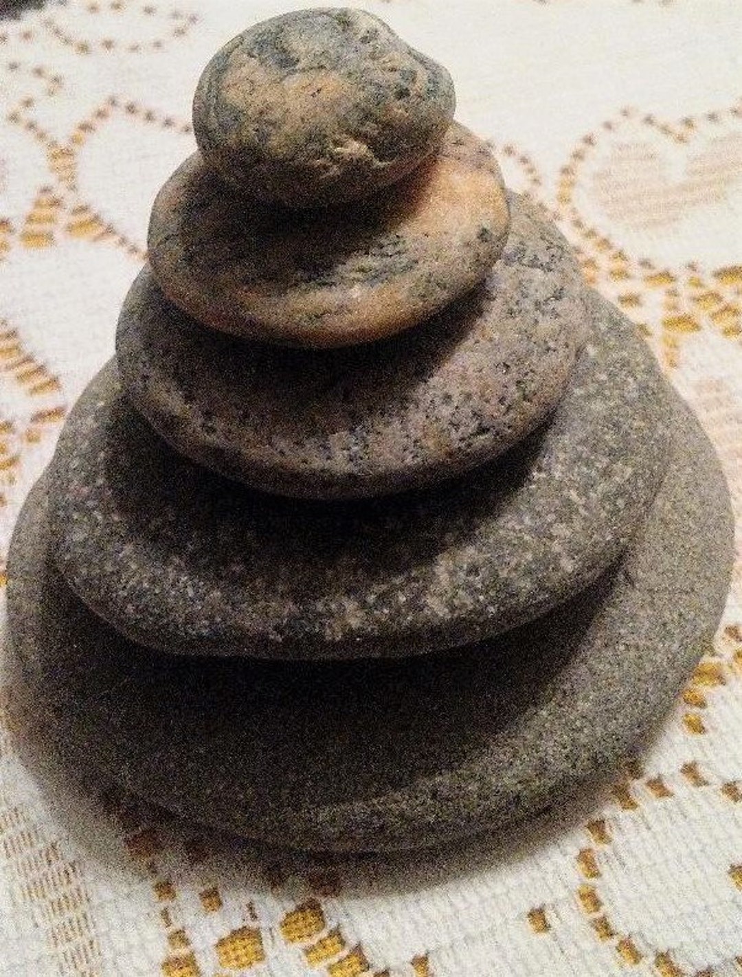 Beautiful Natural Beach Stone Stack 5 Graduated Ocean Rocks Zen Garden ...