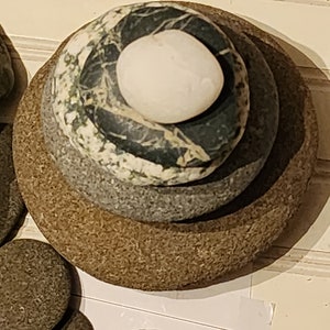 Unique Beach Stone Stack 5 Natural Ocean Rocks Zen Garden Art Sculpture ...