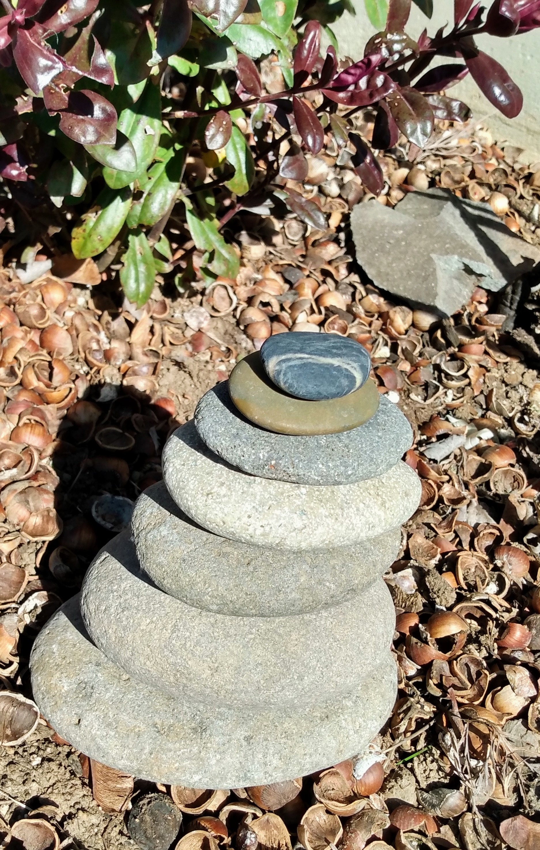 Large Stone Stack 7 Natural Ocean and River Rocks Memorial Stones ...