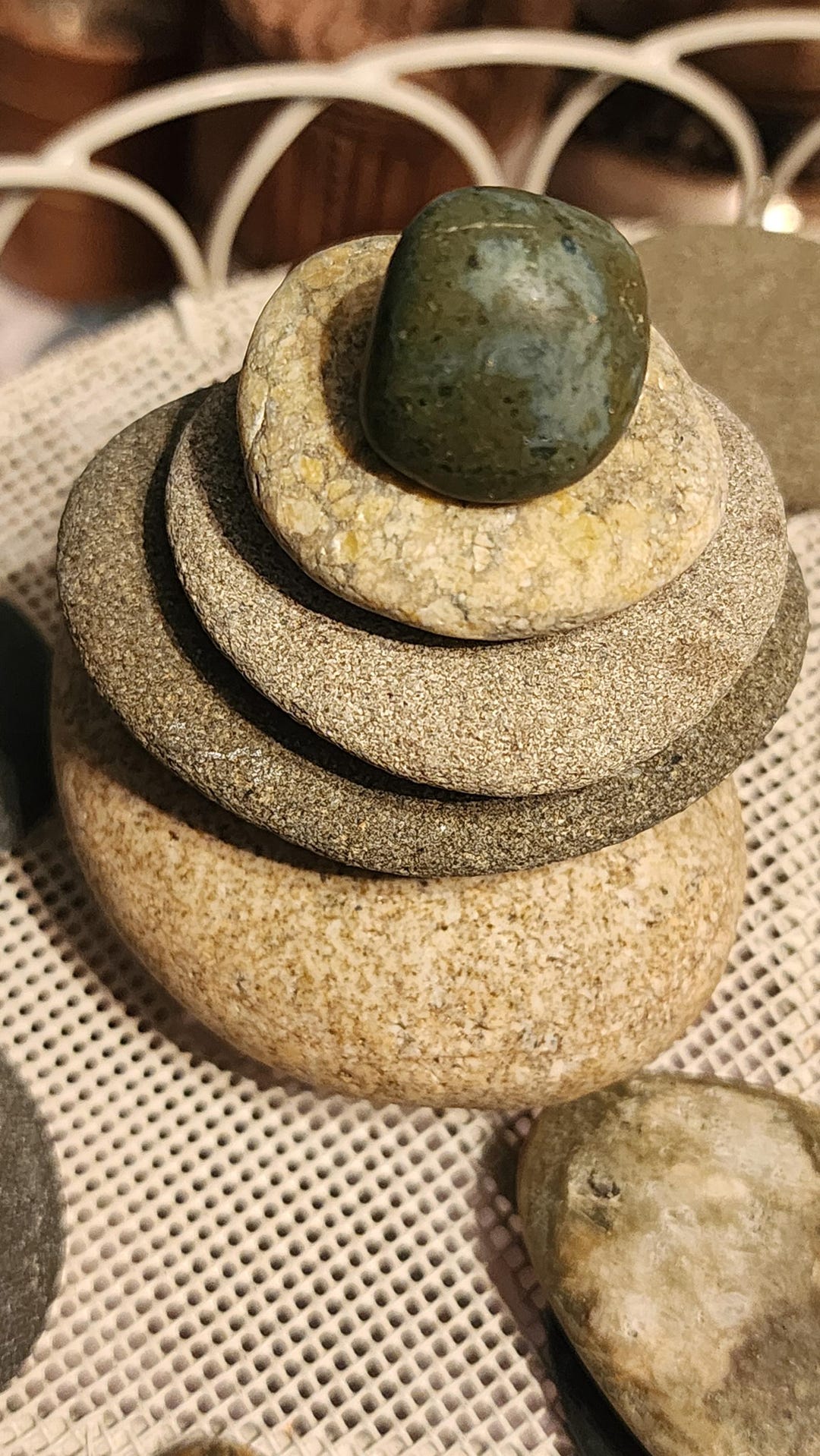 Awesome Beach Stone Stack With 4 Top Rocks 8 Natural Ocean Rocks Zen ...