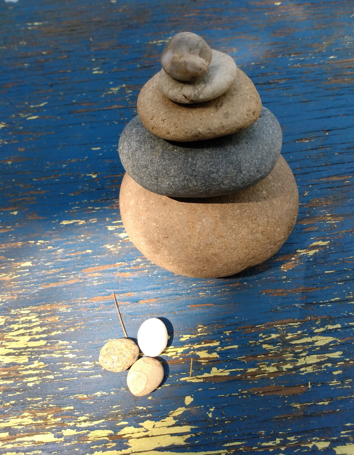 Large Chubby Stone Stack 5 8 Natural Ocean and River Rocks - Etsy