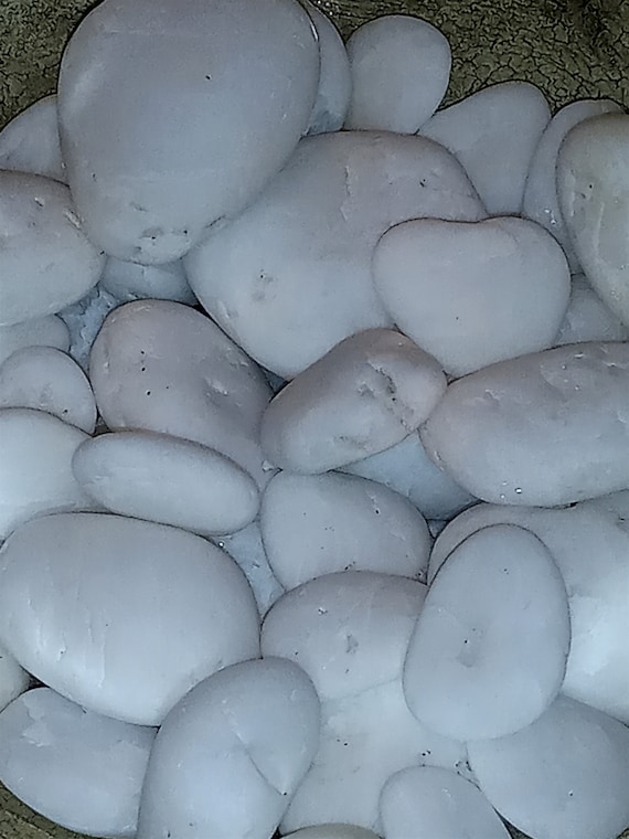 50 White Mostly White Beach Rocks Natural Ocean Stones Garden | Etsy