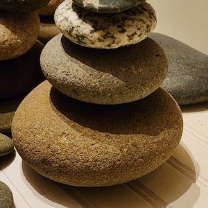 Unique Beach Stone Stack 5 Natural Ocean Rocks Zen Garden Art Sculpture ...