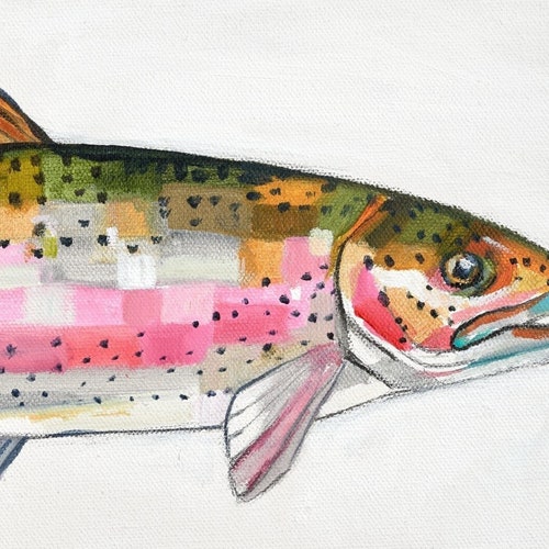 RAINBOW TROUT Archival Print of Original Painting - Etsy