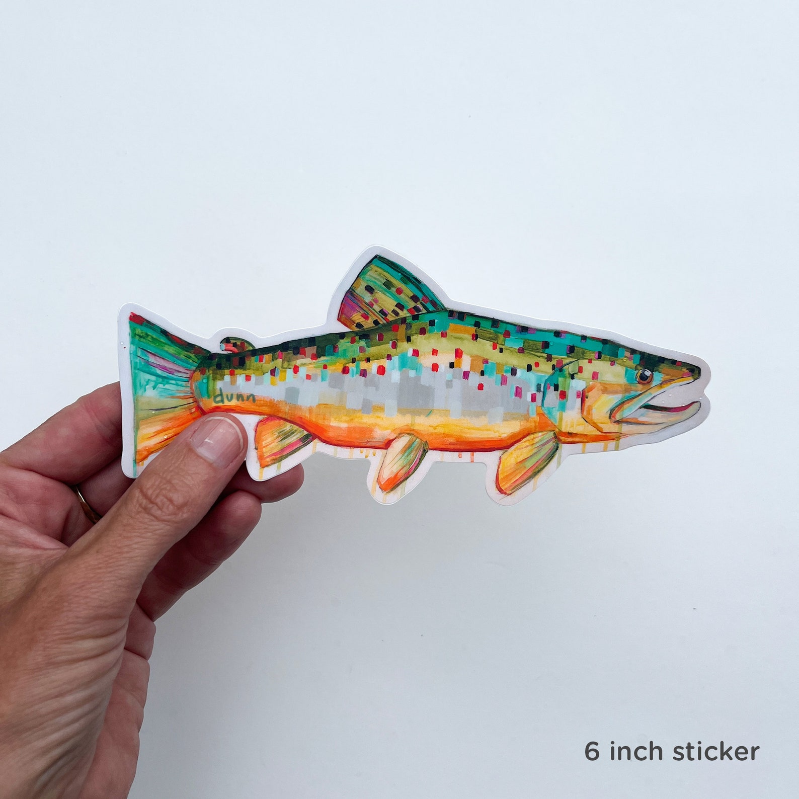 BROWN TROUT Vinyl Sticker Fish Art Decal - Etsy