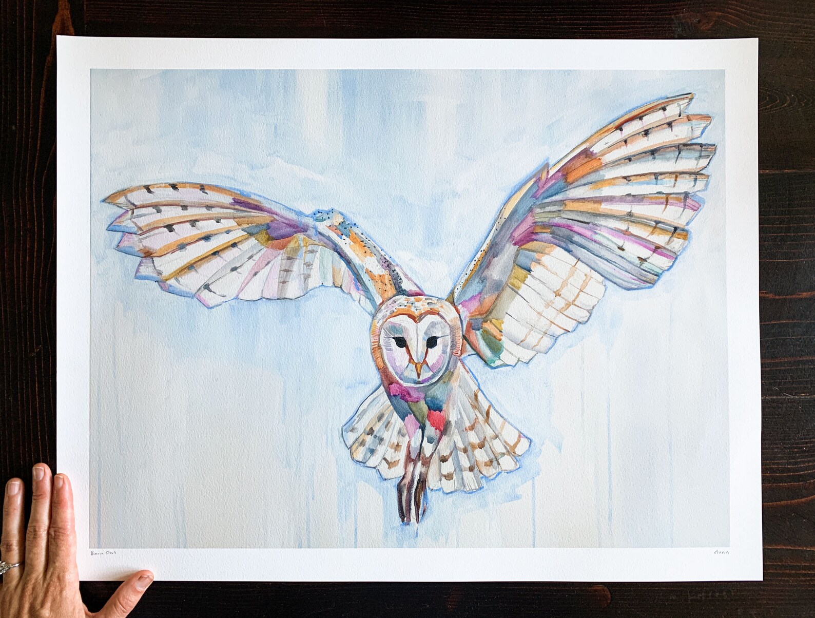 BARN OWL Archival Ink Print of Original Painting - Etsy