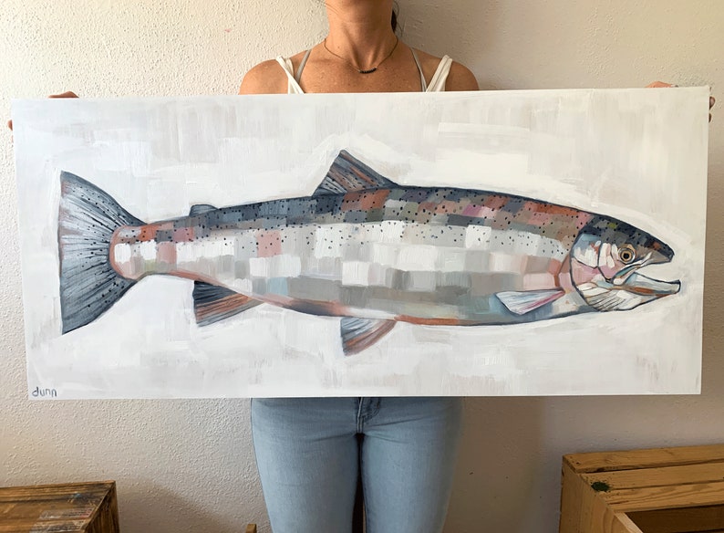 WINTER STEELHEAD TROUT - Archival Ink Print of Original Fish Painting ...