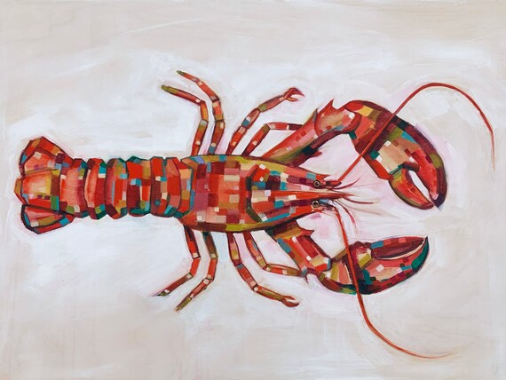 Lobster Archival Ink Print of Original Painting - Etsy