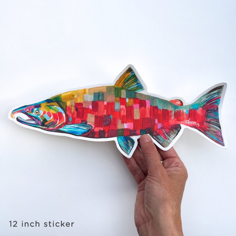 Salmon Vinyl Stickers - Etsy