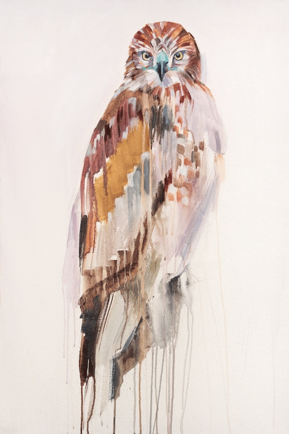 RED-TAILED HAWK Archival Ink Print of Original Painting - Etsy