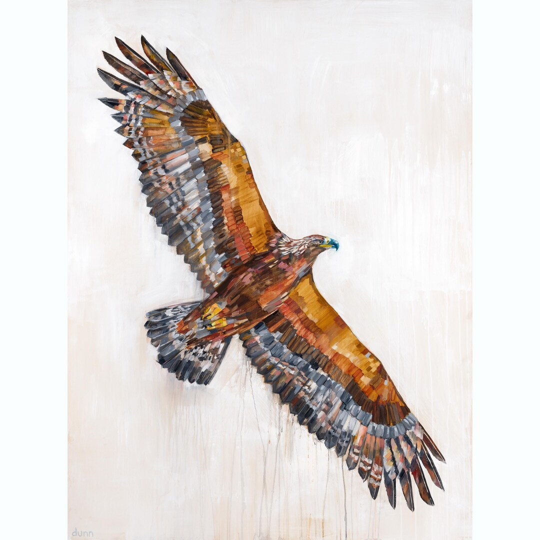 Golden Eagle - Archival Ink Print of Original Oil Painting, Sheila Dunn ...