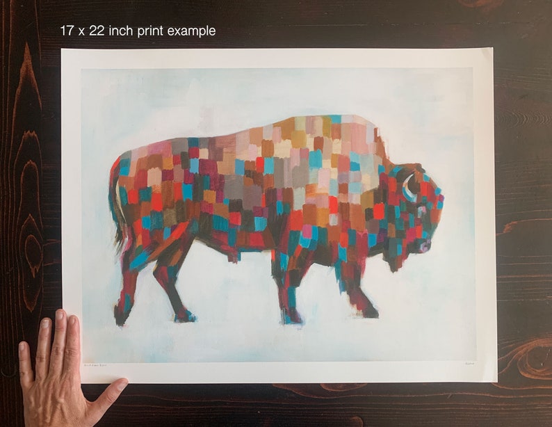 BISON Archival Ink Print of Original Painting Made for Bend - Etsy