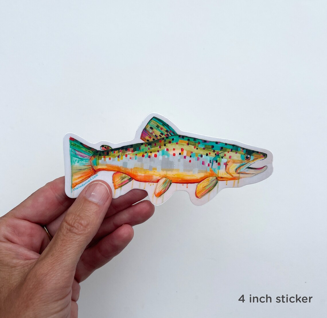 BROWN TROUT Vinyl Sticker Fish Art Decal - Etsy