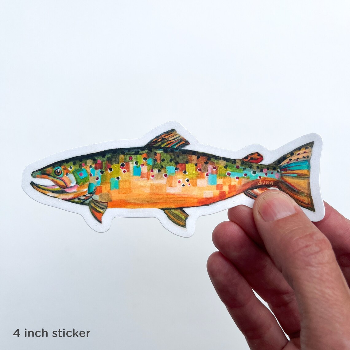 BROWN TROUT 2 Vinyl Sticker Fish Art Decal - Etsy