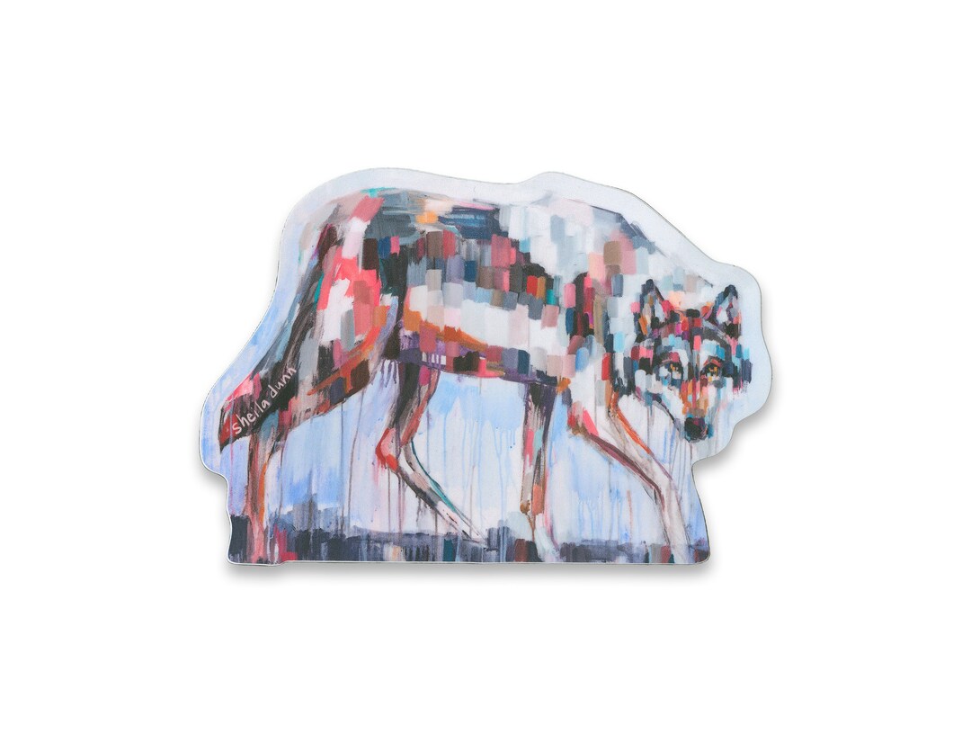 GRAY WOLF, Vinyl Sticker, Decal - Etsy