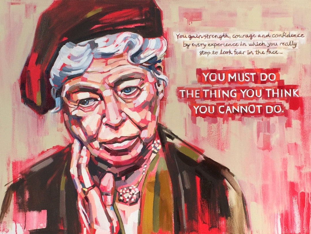 Eleanor Roosevelt, Hand Signed Fine Art Print of Original Oil Painting ...