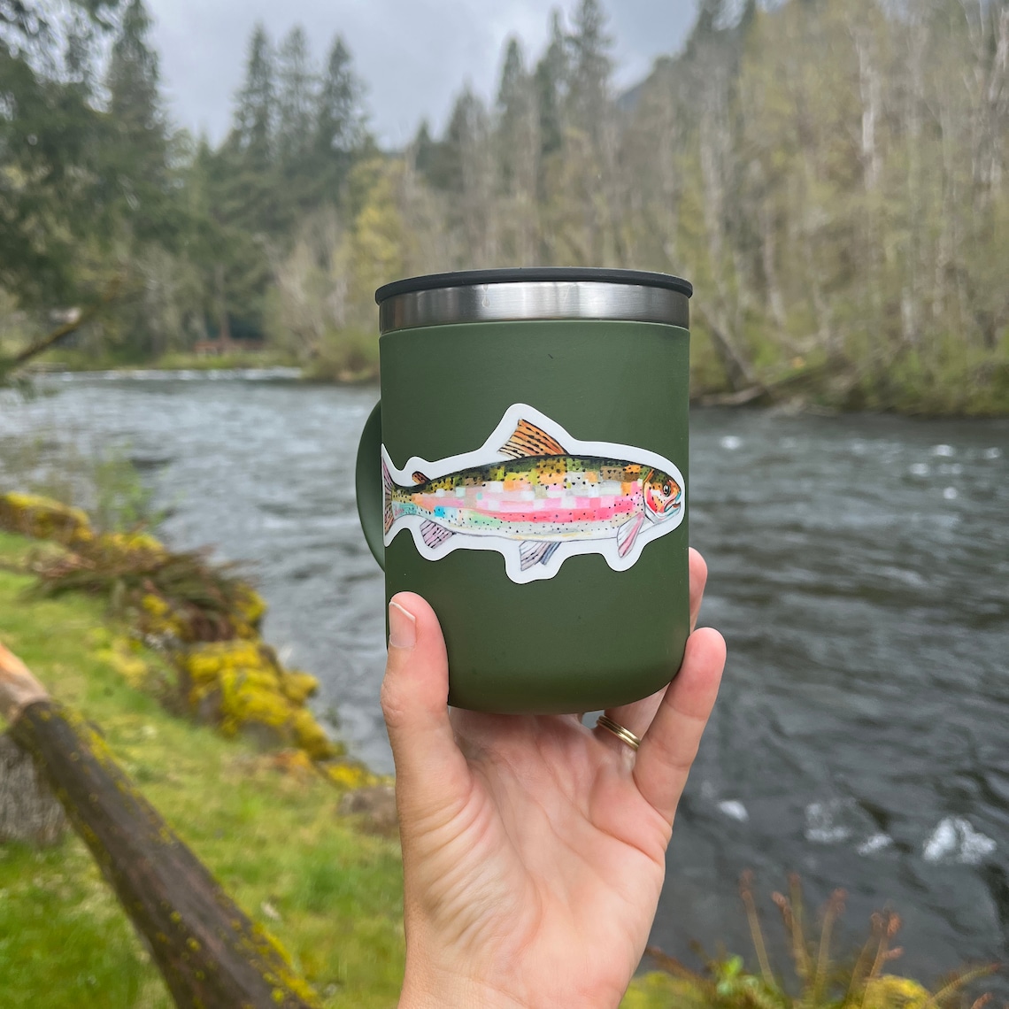 RAINBOW TROUT Vinyl Sticker Fish Art Decal - Etsy