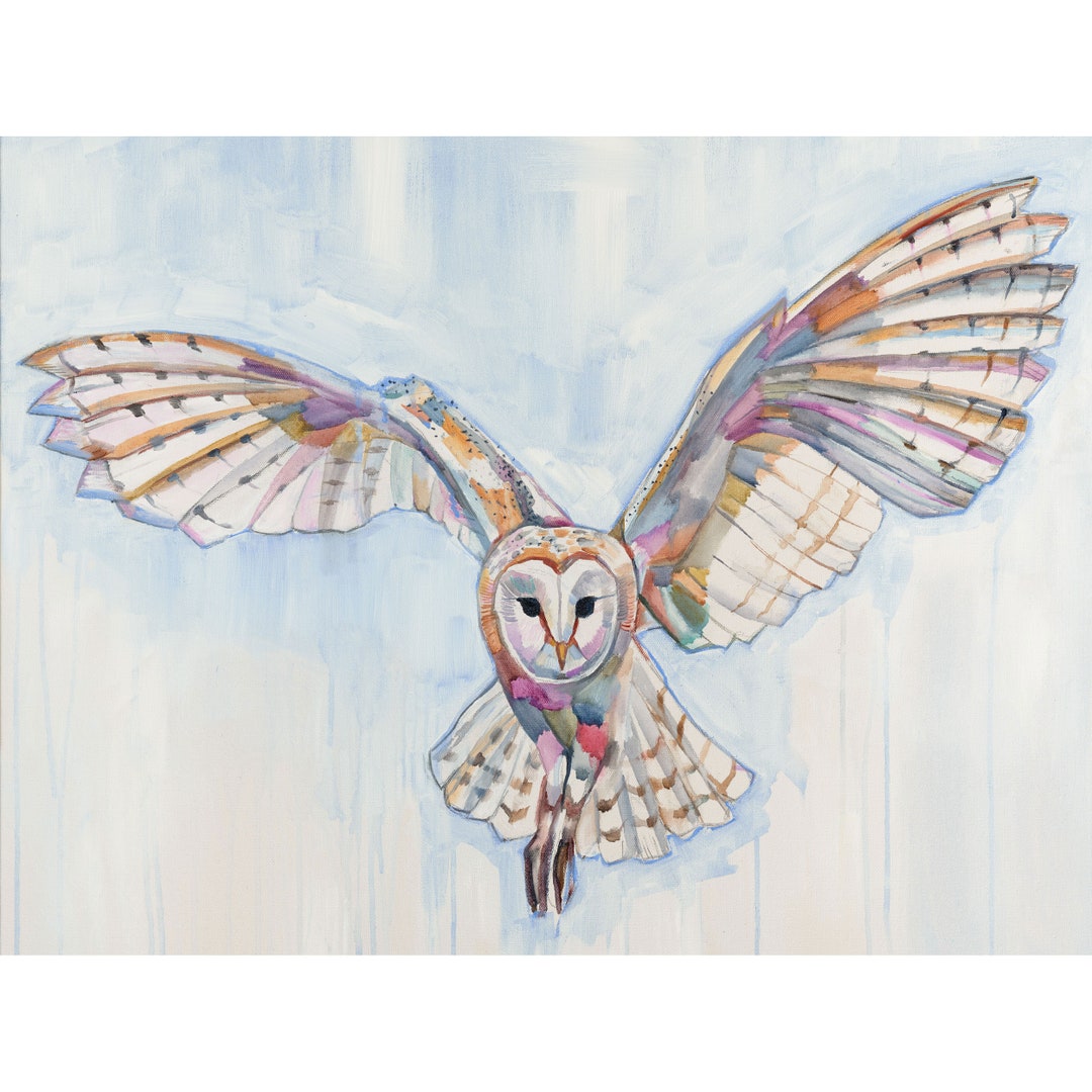 BARN OWL Archival Ink Print of Original Painting - Etsy