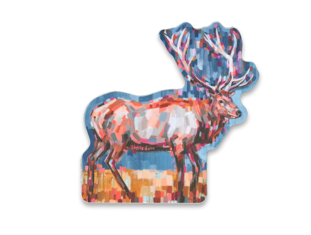 BULL ELK, Vinyl Sticker, Decal - Etsy
