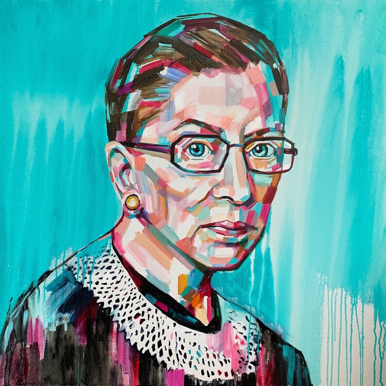 RBG, Ruth Bader Ginsburg, 5% of Sales to ACLU, Fine Art Print of ...