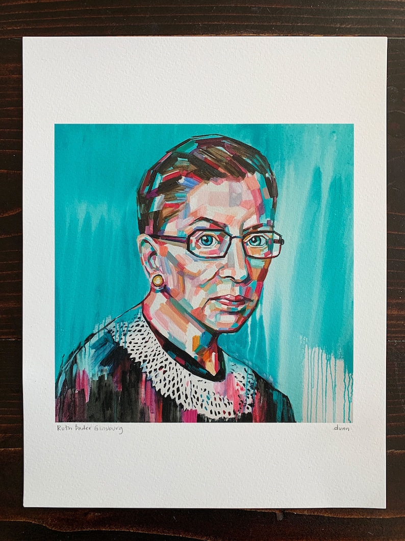 RBG Ruth Bader Ginsburg 5% of Sales to ACLU Fine Art Print - Etsy