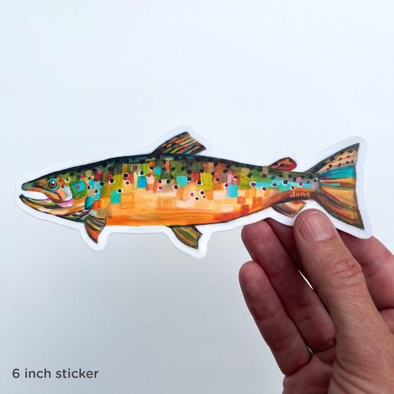 BROWN TROUT 2 Vinyl Sticker Fish Art Decal - Etsy